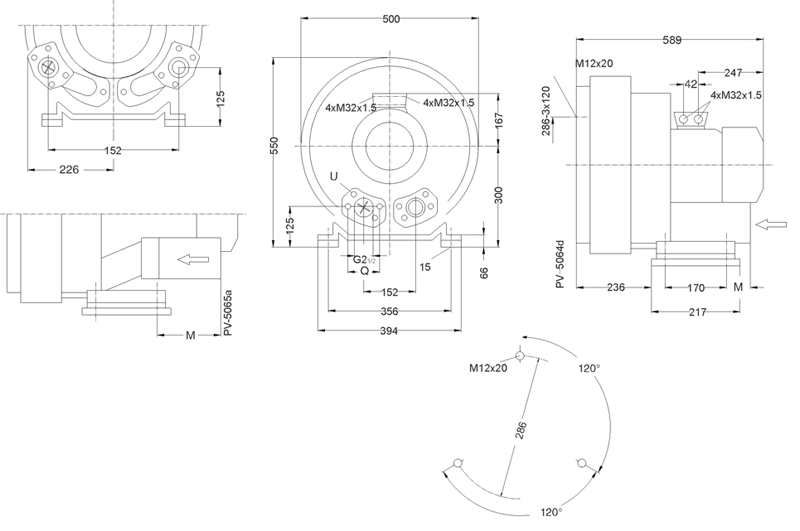Double stage ring blower